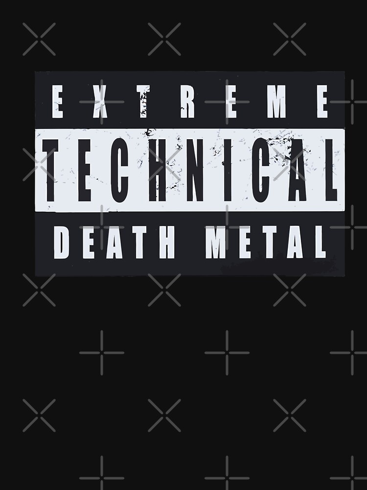 "Extreme Technical Death Metal Parental Advisory Logo" T-shirt for Sale ...