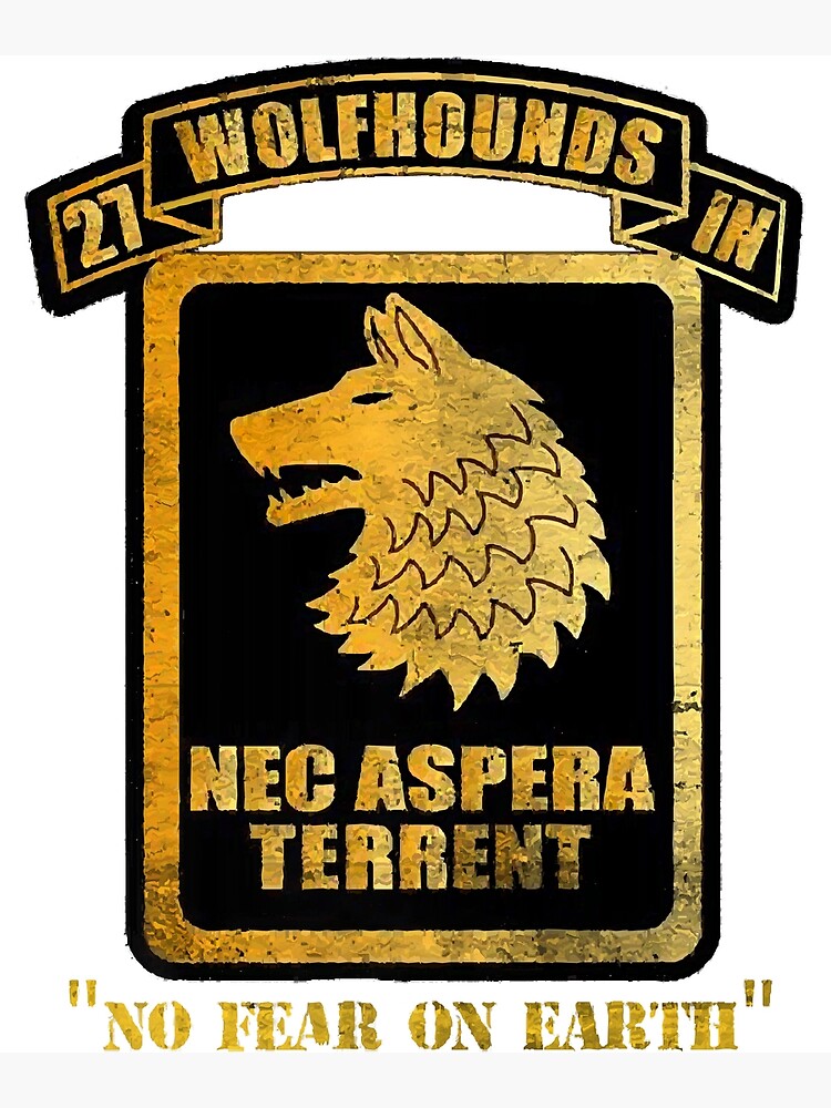 "27th Infantry Regiment Wolfhounds Nec Aspera Terrent" Poster for Sale ...