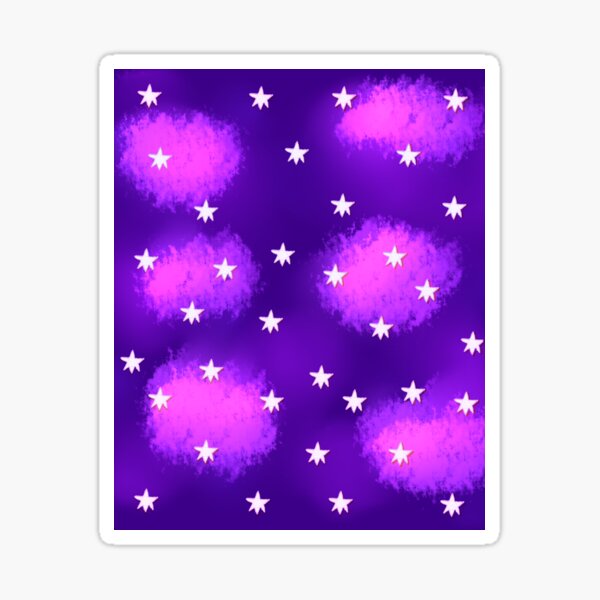 "Purple Clouds and Stars" Sticker for Sale by cherubi19 | Redbubble