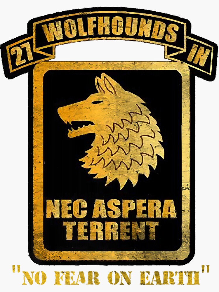 "27th Infantry Regiment Wolfhounds Nec Aspera Terrent" Sticker for Sale ...