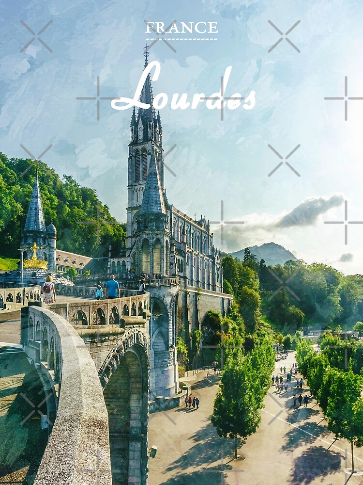 "Lourdes Town in France" Poster for Sale by PostersStickers | Redbubble