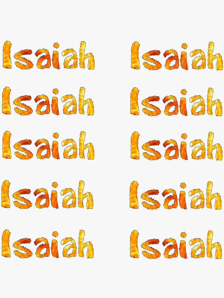 "Isaiah flames name sticker pack." Sticker for Sale by tshirtsmash ...