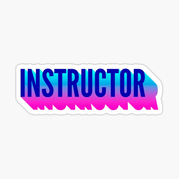 "Instructor With Long Gradient Shadow" Sticker for Sale by SVPOD ...
