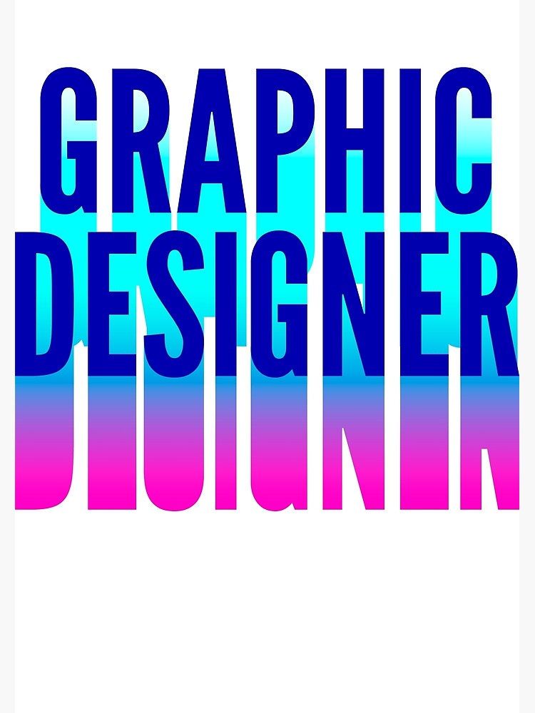 "Graphic Designer With Long Gradient Shadow" Poster for Sale by SVPOD ...