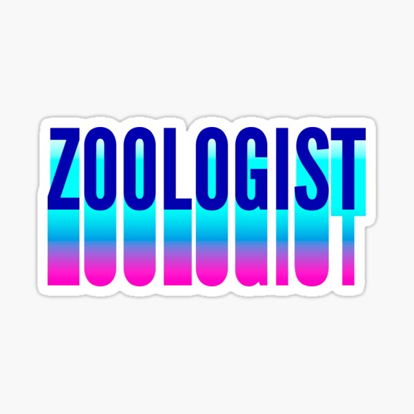 "Zoologist With Long Gradient Shadow" Sticker for Sale by SVPOD | Redbubble