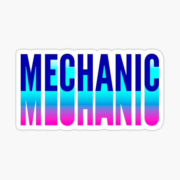 "Mechanic With Long Gradient Shadow" Sticker for Sale by SVPOD | Redbubble