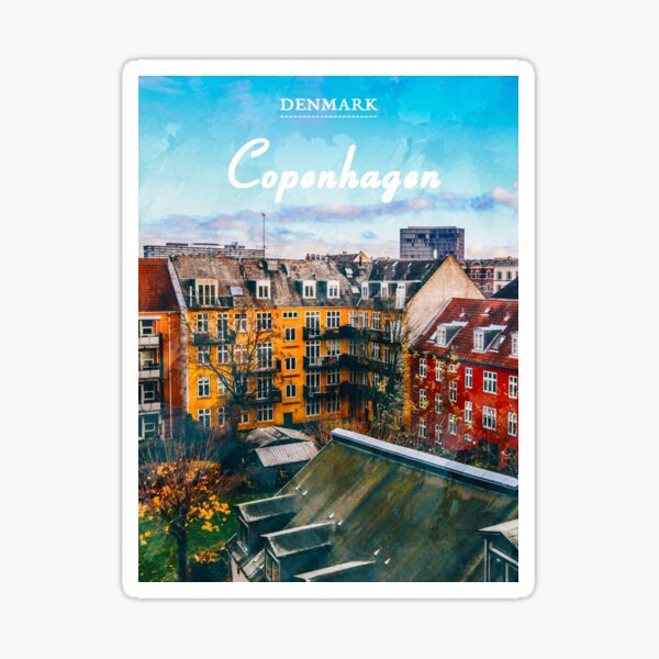 "Copenhagen Denmark" Sticker for Sale by PostersStickers | Redbubble