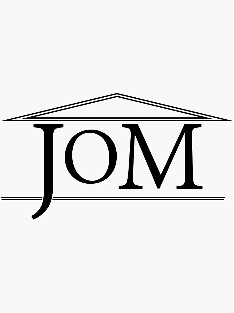 "JOM" Sticker for Sale by Kelpie-Corner | Redbubble