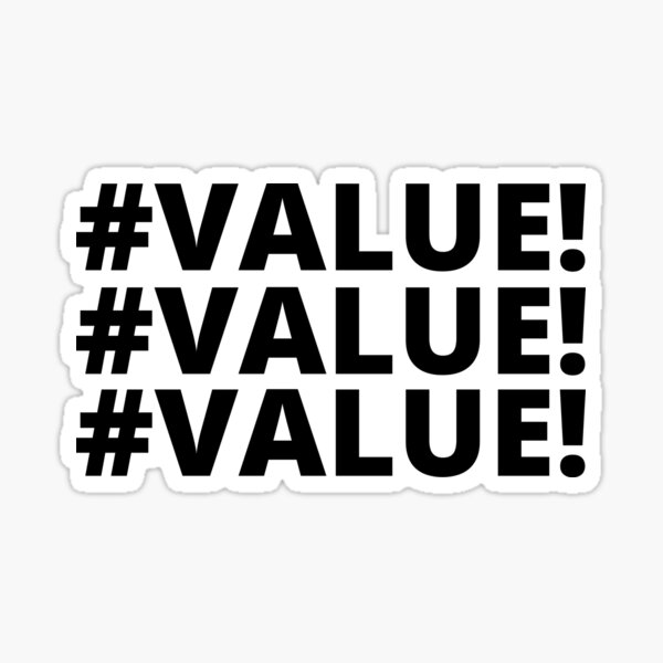 "value" Sticker for Sale by TomorrowQuotes | Redbubble
