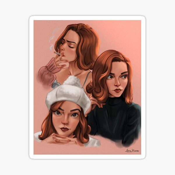 "Beth Harmon | Queen's Gambit" Sticker for Sale by Laura-Rianna | Redbubble