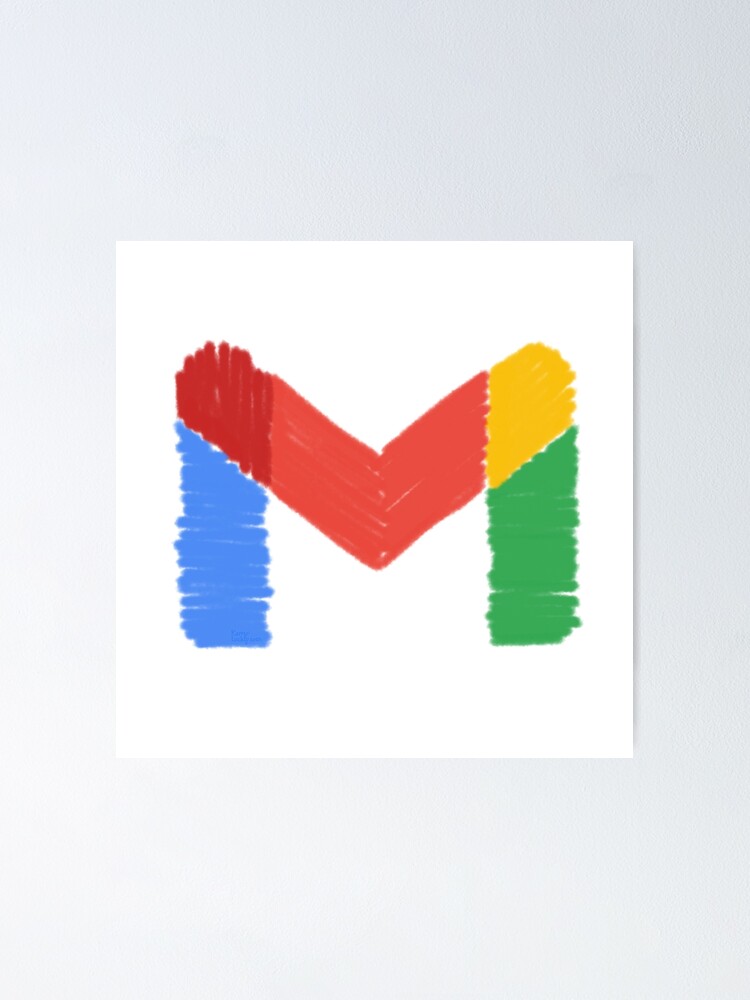 "Gmail Pencil Icon drawing" Poster for Sale by KennyLucky | Redbubble