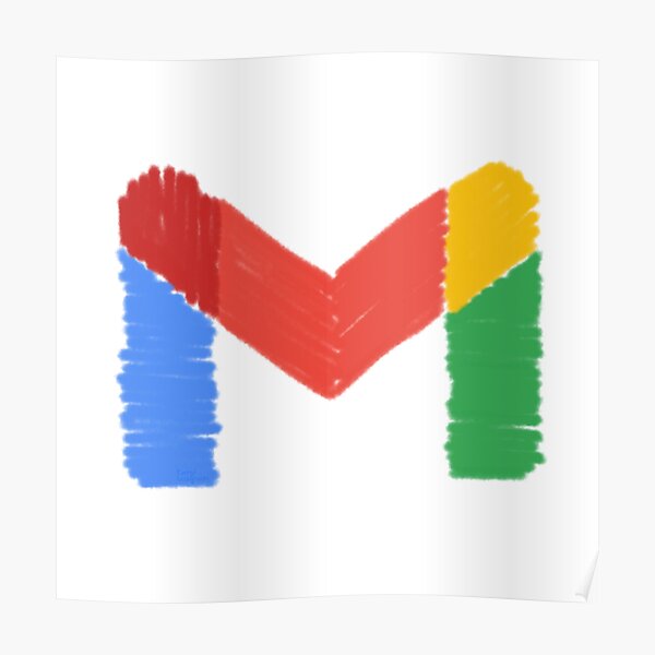 "Gmail Pencil Icon drawing" Poster for Sale by KennyLucky | Redbubble