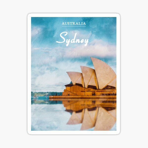 "Sydney Australia" Sticker for Sale by PostersStickers | Redbubble