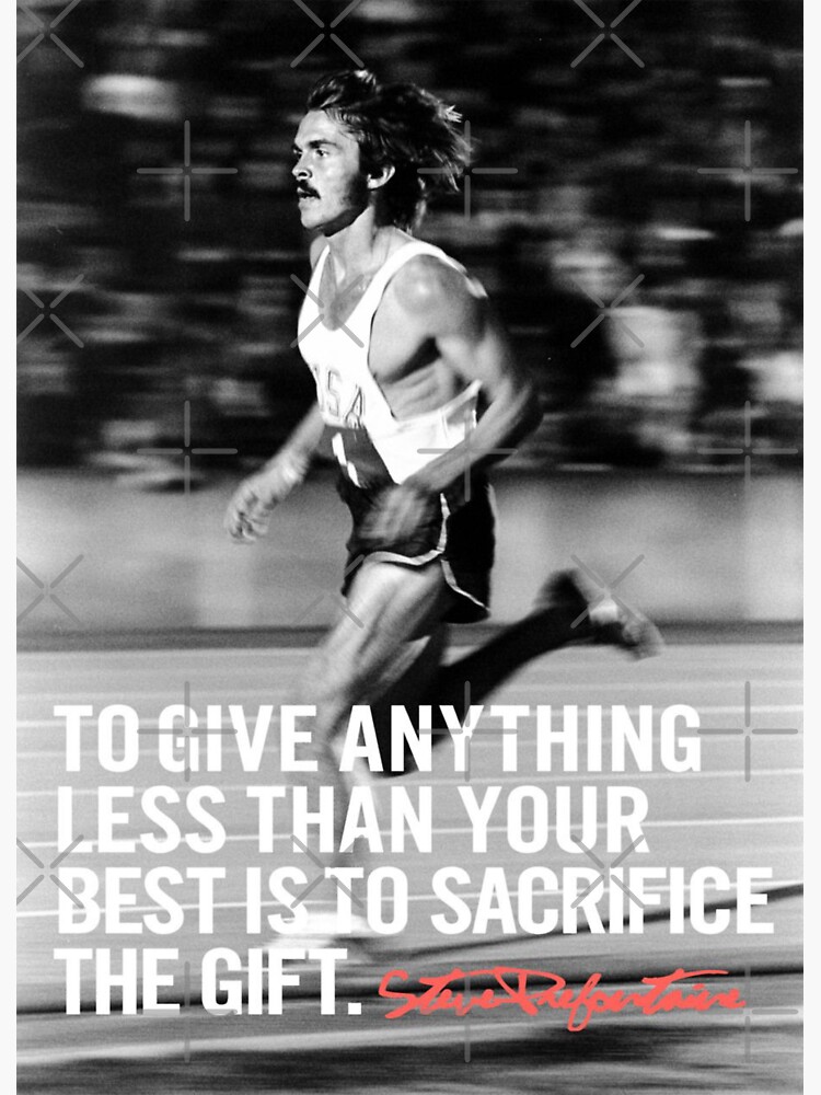 "Steve Prefontaine quote, Running Quotes Steve Prefontaine" Sticker for ...