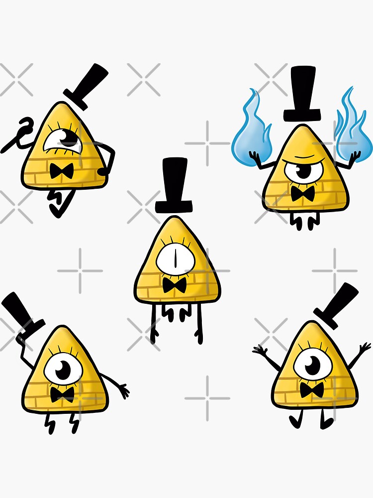"Bill Cipher Sticker Sheet" Sticker for Sale by Jewelschan | Redbubble