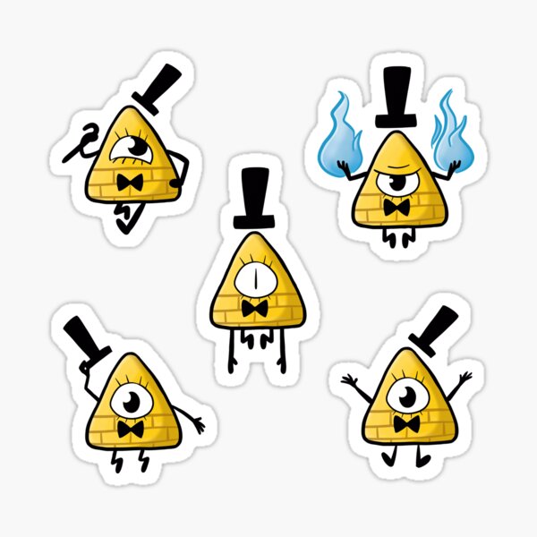 "Bill Cipher Sticker Sheet" Sticker for Sale by Jewelschan | Redbubble