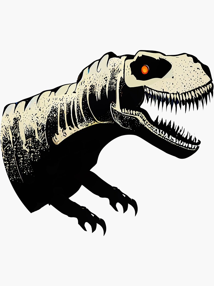 "Terminator T-Rex" Sticker for Sale by CutePlanetEarth | Redbubble