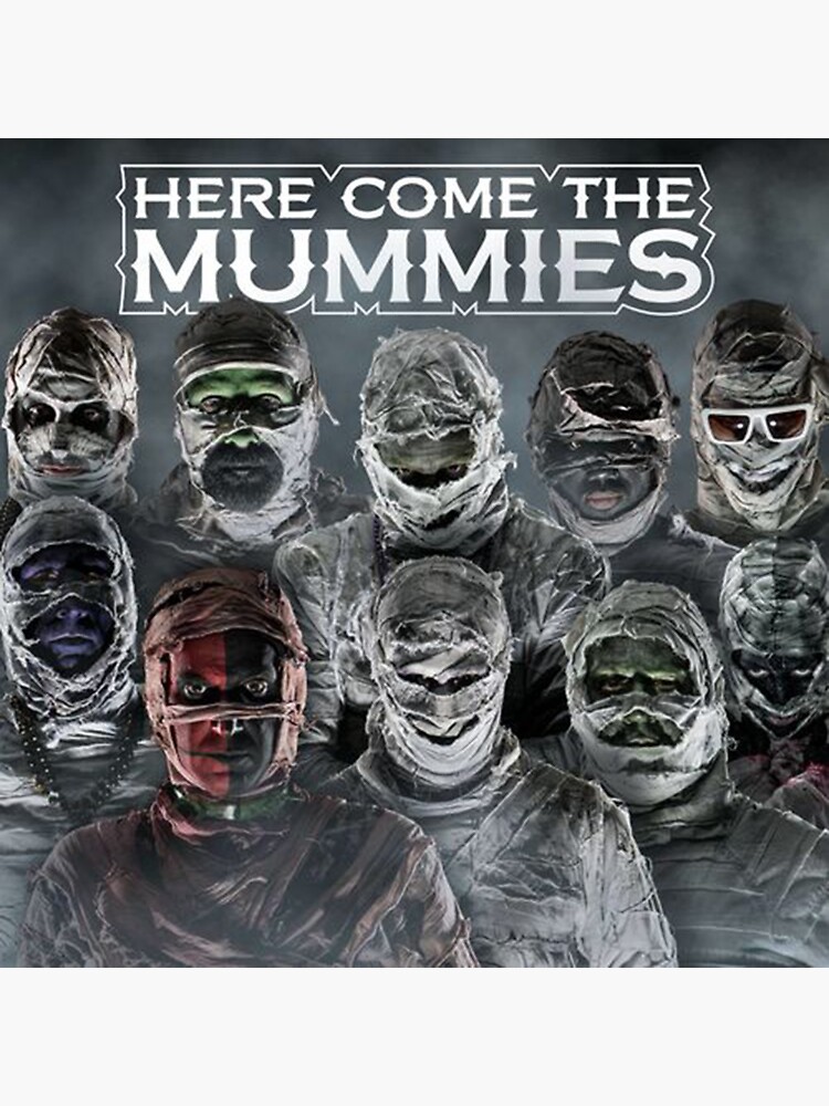"here come the mummies band album" Sticker for Sale by ayamid33 | Redbubble