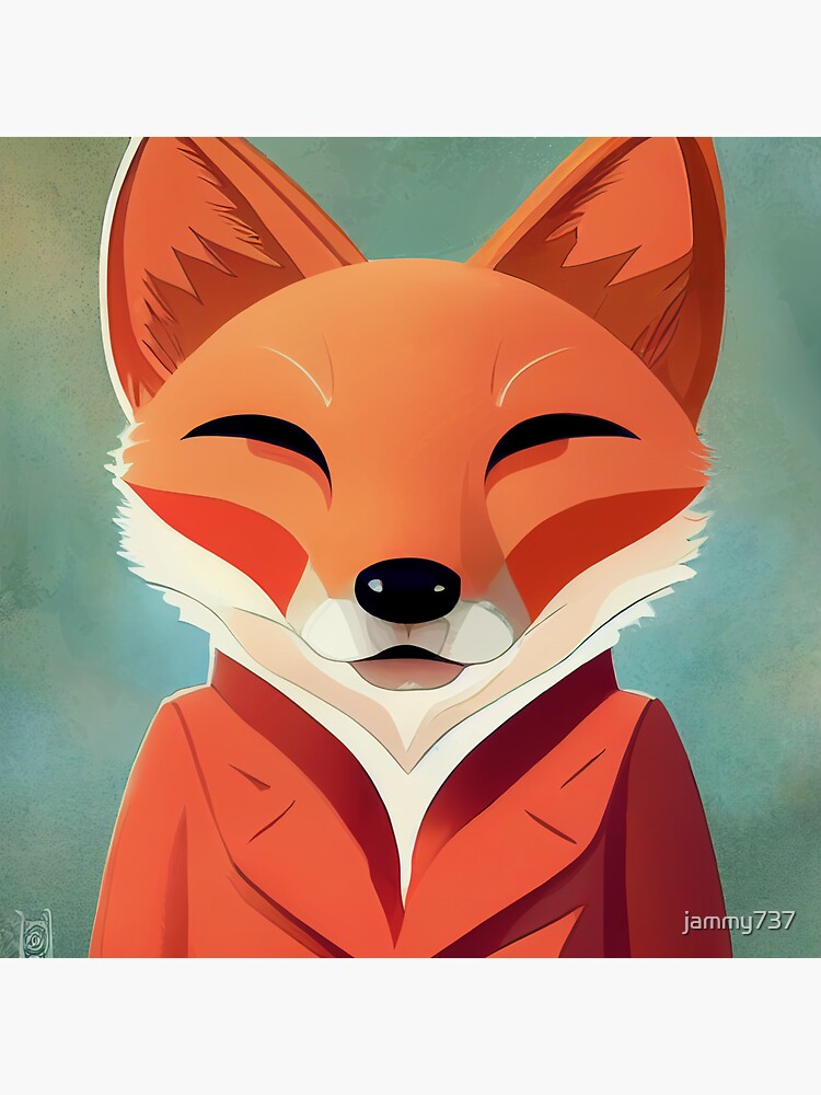 "Wise Old Fox" Sticker for Sale by jammy737 | Redbubble