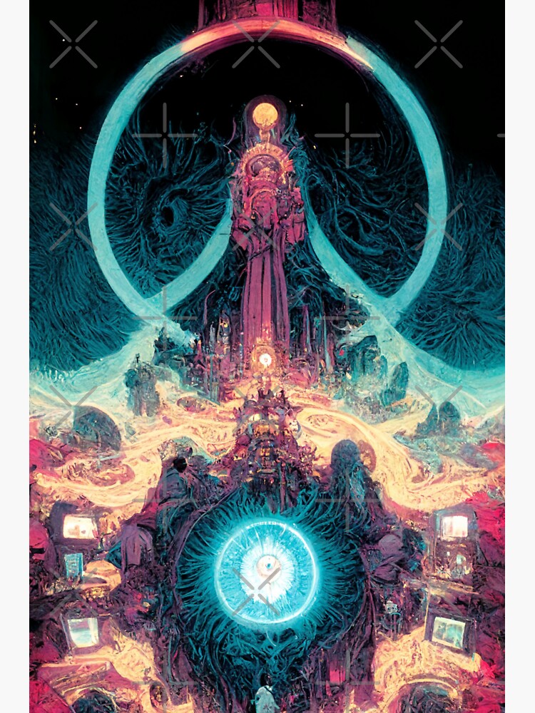 "Wormhole Portal Engine - Neon Cyberpunk" Sticker for Sale by ...