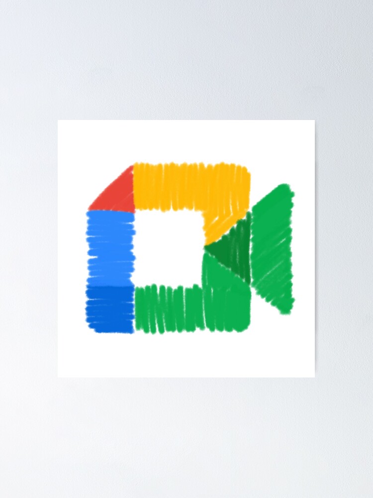 "Google Meet Pencil Icon drawing" Poster for Sale by KennyLucky | Redbubble