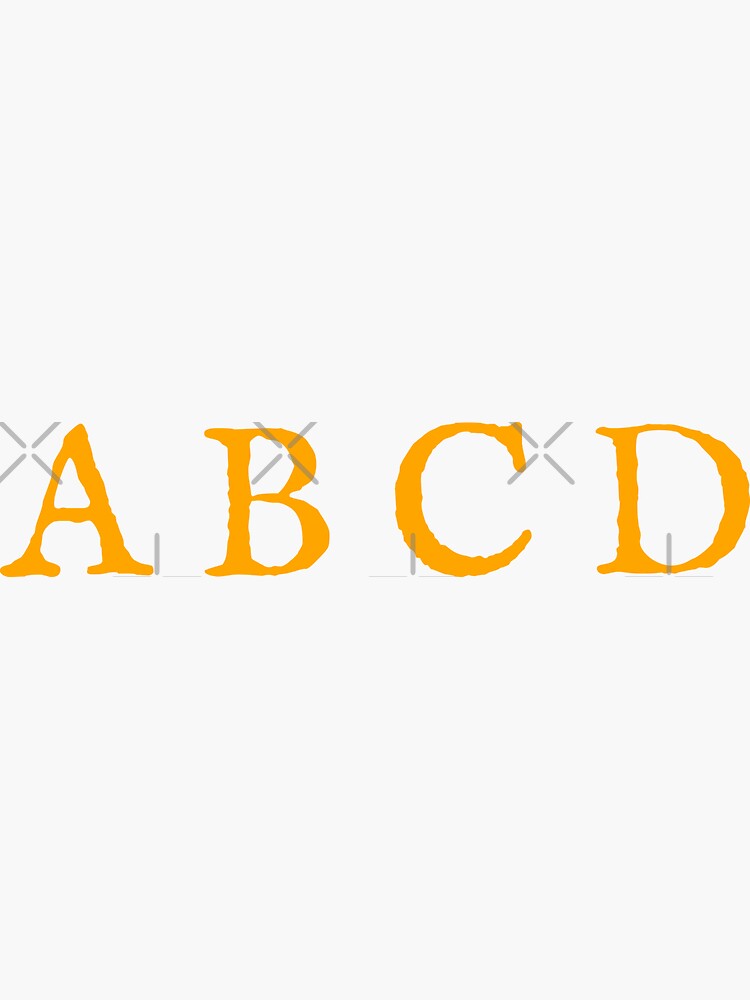 "abcd school" Sticker for Sale by Saskdesigner | Redbubble