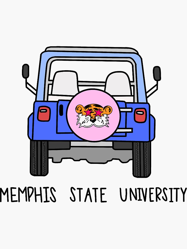 "Memphis State Jeep sticker" Sticker for Sale by LorenCheer | Redbubble