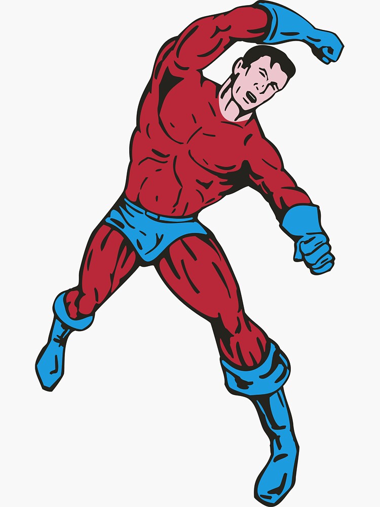 "Super hero logo" Sticker for Sale by Roquiyafatima | Redbubble