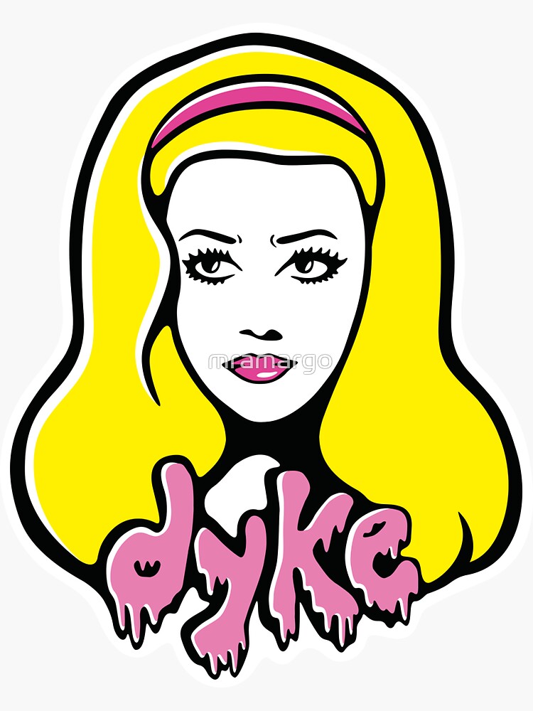 "DYKE CHEERLEADER" Sticker by mramargo | Redbubble