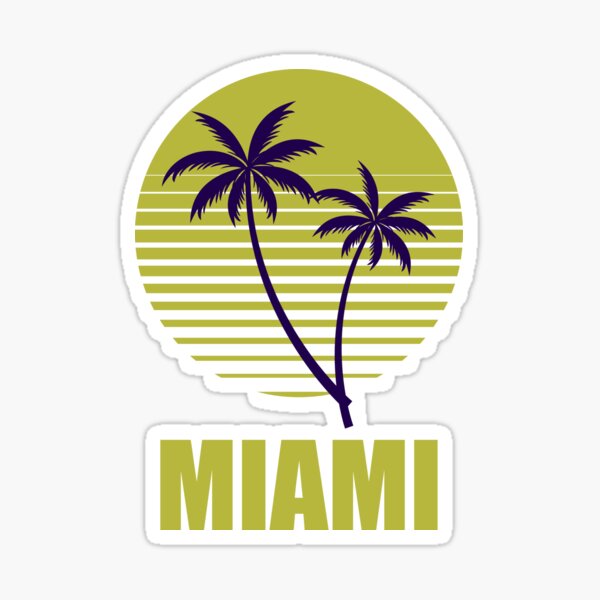 "Miami" Sticker for Sale by Iskanderox | Redbubble