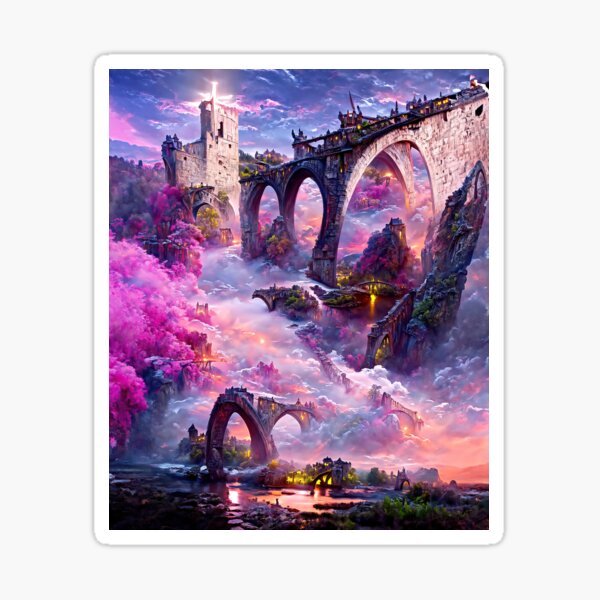 "bridges" Sticker for Sale by zar4fussion | Redbubble