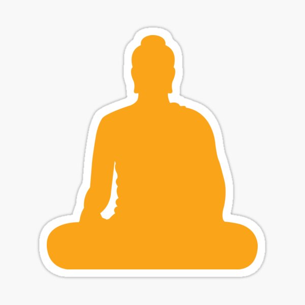 "yellow Buddha " Sticker for Sale by sanghpal | Redbubble