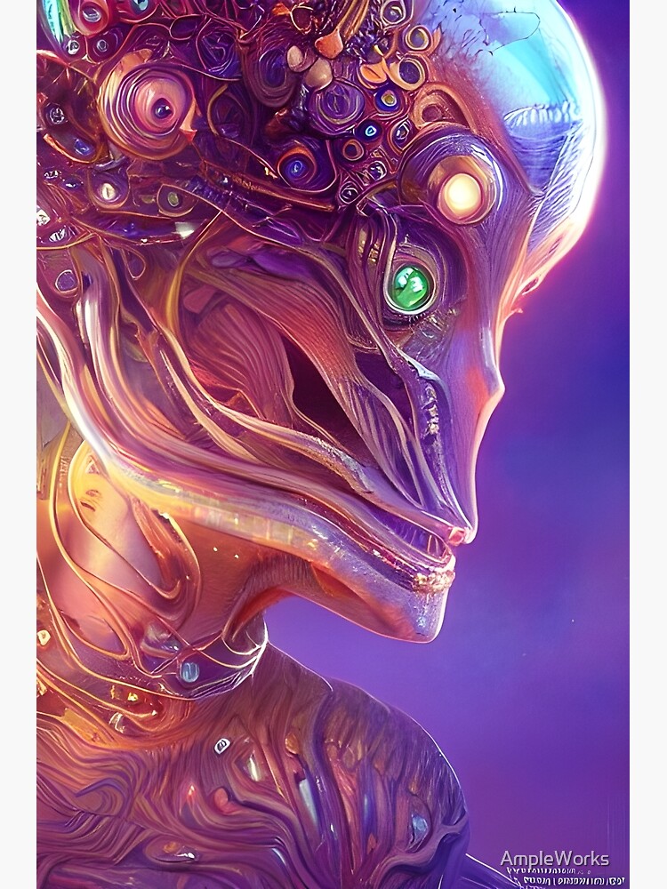 "Neon Alien " Poster for Sale by AmpleWorks | Redbubble