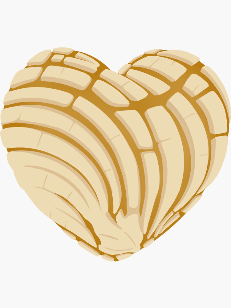 "Vanilla Heart Concha" Sticker for Sale by STrev-Stickers | Redbubble