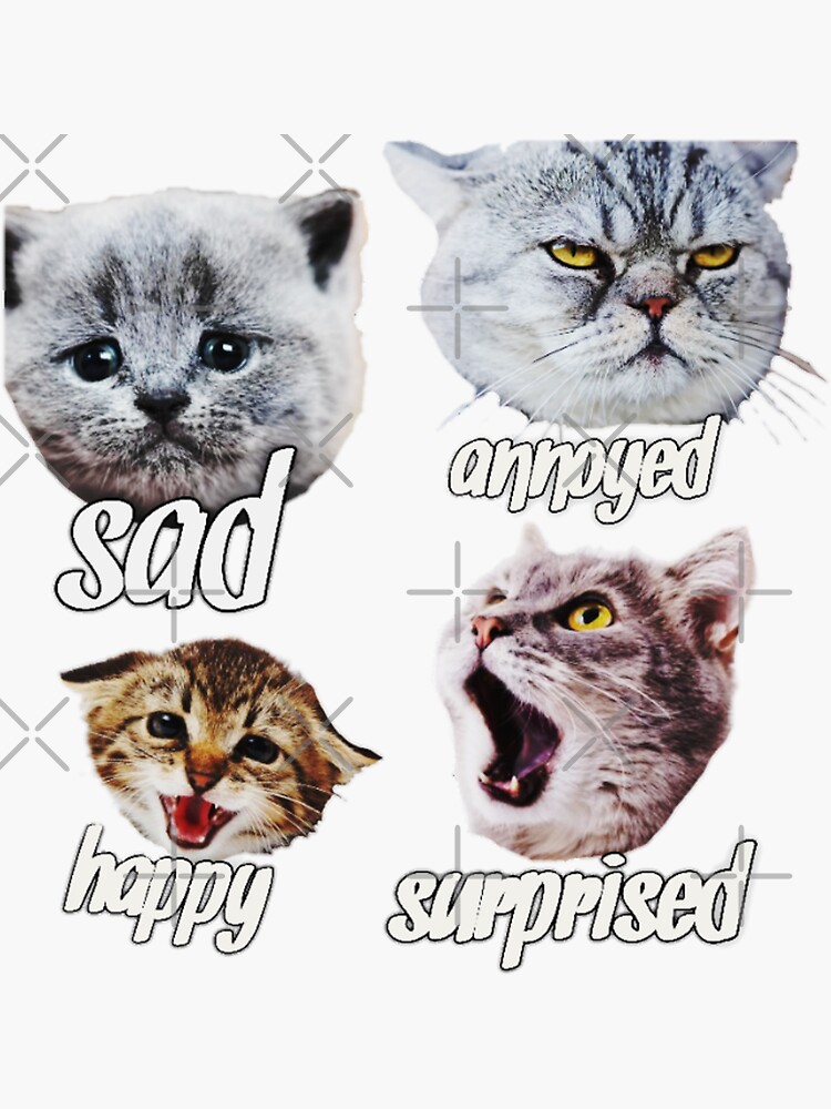 Pegatina «Estados de ánimo según Cat's, Vanessa Stockard, gato con ...