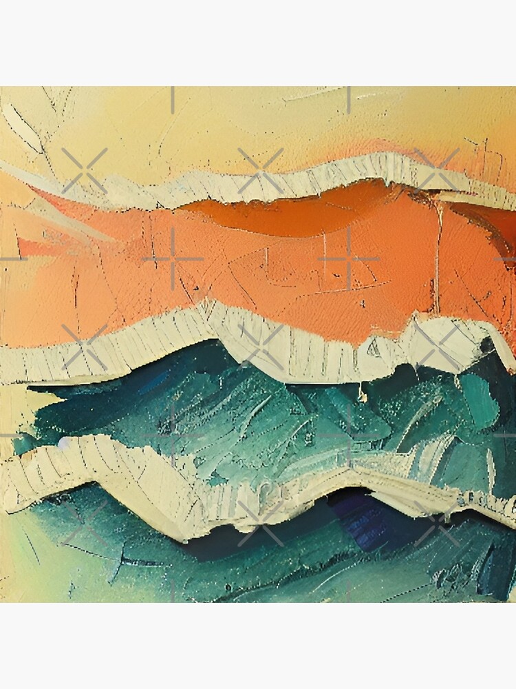 "Digital painting of sea beach waves and sand." Poster for Sale by Art ...