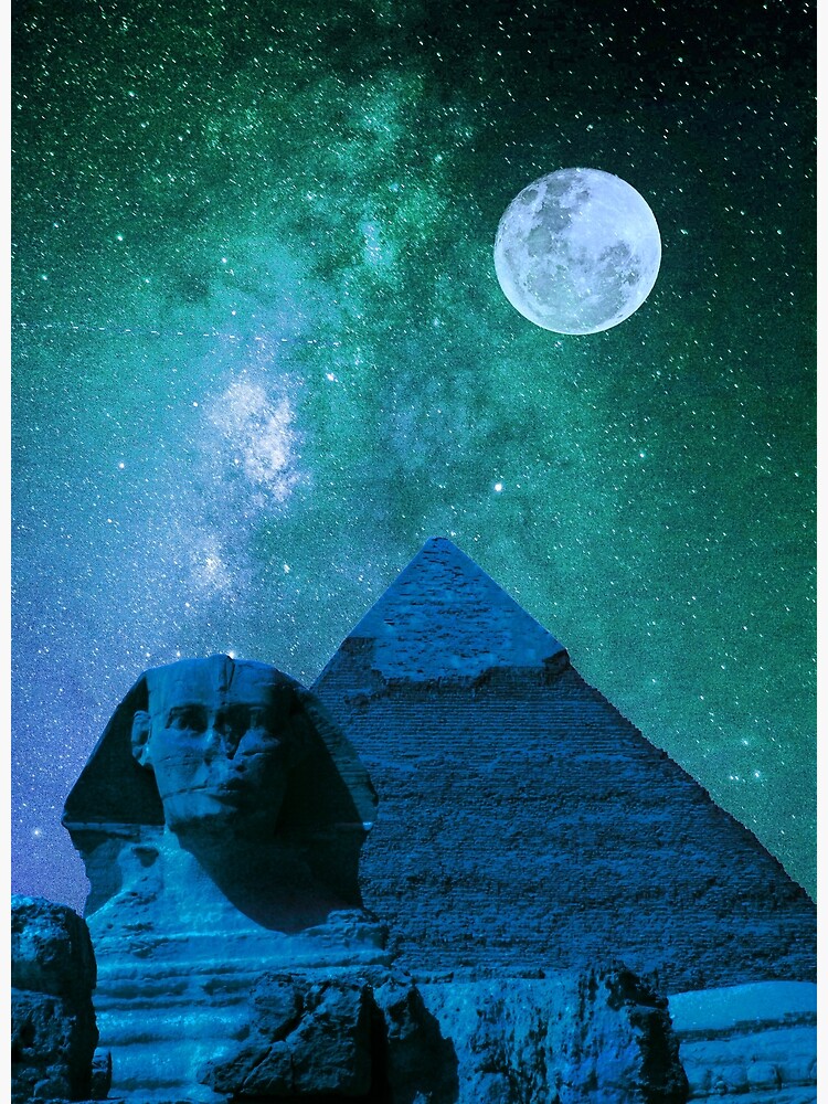 "The Sphinx under moonlight" Poster for Sale by ZeZoDesign | Redbubble
