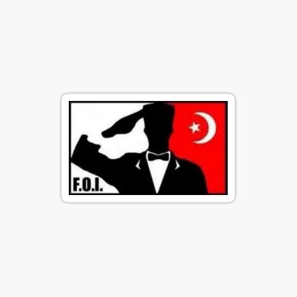 "F.O.I SALUTE FLAG OF ISLAM LOGO" Sticker for Sale by FOIAPPARREL ...
