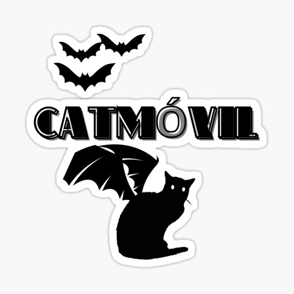 "the bat cat" Sticker for Sale by Richard-75 | Redbubble