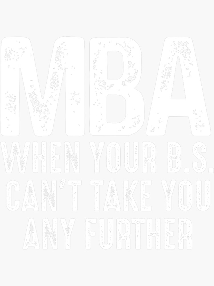 "Funny MBA Design For Men Women Master Degree Graduation Day" Sticker ...