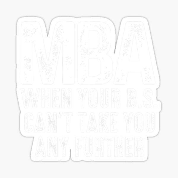"Funny MBA Design For Men Women Master Degree Graduation Day" Sticker ...