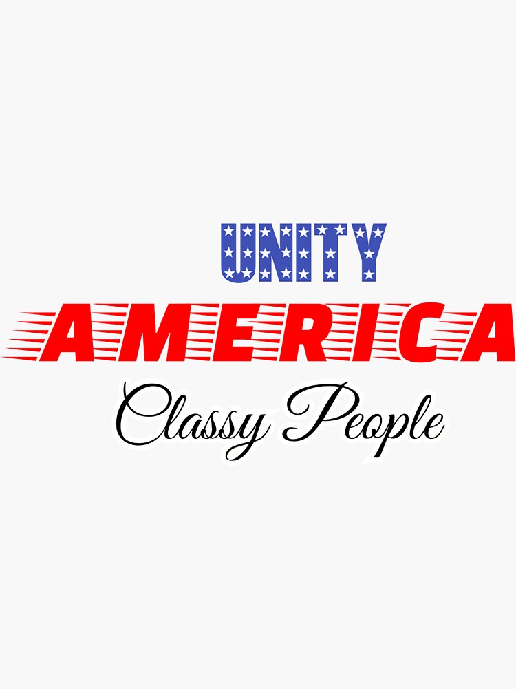 "unity america design " Sticker for Sale by Antobegezshop | Redbubble