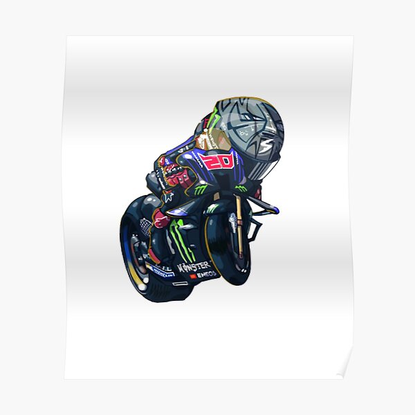 "Fabio Quartararo Cartoon" Poster for Sale by NxtLvlDsgns | Redbubble