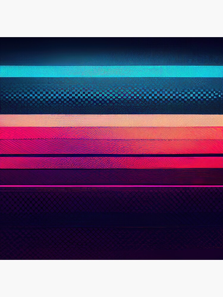"Synthwave Texture Series - 2" Sticker for Sale by OWelles | Redbubble