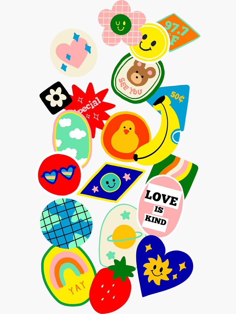 "various retro sticker pack " Sticker for Sale by skylarhkim | Redbubble