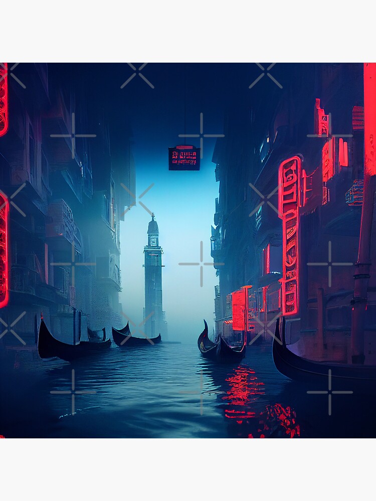 "Venice Steampunk Neon Style" Sticker for Sale by Bratak | Redbubble