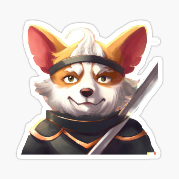 "Samurai Corgi" Sticker for Sale by FTMCorgi | Redbubble