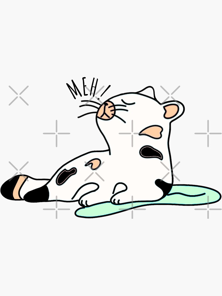 "MEH Cat" Sticker for Sale by KopiKyatto | Redbubble