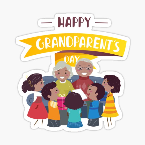 "happy grandparents day design " Sticker for Sale by HamzaChouqar2 ...