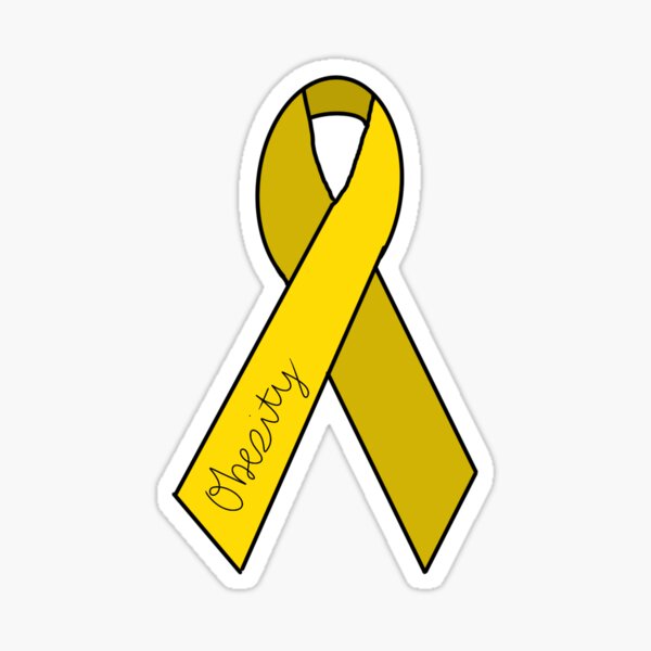 "Obesity Awareness Ribbon " Sticker for Sale by jenmishalecki | Redbubble